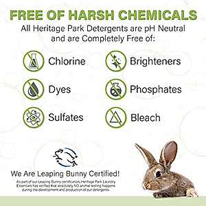 Heritage Park All-Purpose Fragrance Free, pH-Neutral Laundry Detergent - Dermatologist-tested, Sensitive Skin-Friendly, Ultra Concentrated (4 fl oz Trial Size)