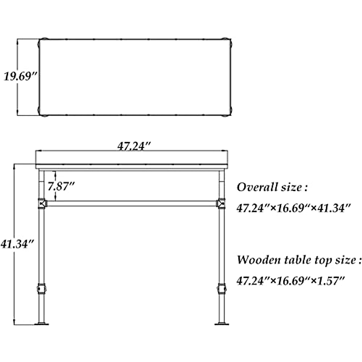 Diwhy 5 Piece Bar Table and Barstool Set Industrial Rectangular Pipe Dining Pub Bar Table and Kitchen Counter Height Adjustable Stool with Backrest Black (1 Table + 4 Chairs)