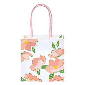 Sparkle and Bash Mini Gift Bags with Handles in 3 Pink Designs (5 x 5 x 3 in, 12 Pack)