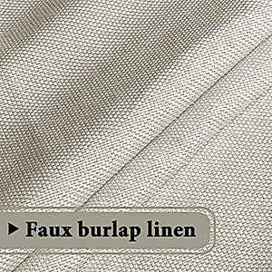 H.VERSAILTEX Wide Blackout Room Darkening Rich Quality of Textured Linen Patio Door Curtains Home Fashion Window Panel Drapes with 16 Grommets - Ivory - 100 inch Wide by 96 inch Long