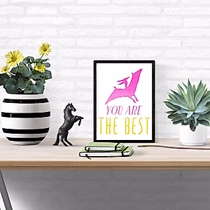 Coocamo 12 Pack Dinosaurs Stencils Reusable Inspirational Word Stencils for Kids Boys Nursery Bedroom Wall Decor Prints, 8 x 10 Inches