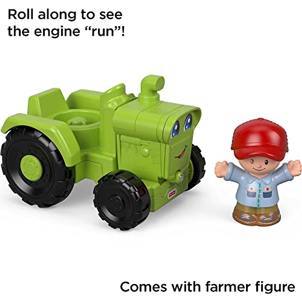 Fisher-Price Little People Toddler Farm Toy Helpful Harvester Tractor & Farmer Figure For Pretend Play Ages 1+ Years