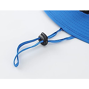 Home Prefer Men's Sun Hat UPF 50+ Wide Brim Bucket Hat Windproof Fishing Hats (Bright Blue)