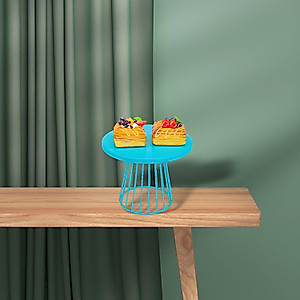 WeiteShow Party Cake Stand for Dessert Table- Cake Holder- Round Cake Stand or Cup Cake Stand,blue-10”