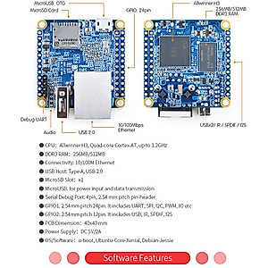 Midautoo NanoPi NEO Allwinner H3 Development Board Super Raspberry Pie -Core -A7 DDR3 (RAM 256MB)