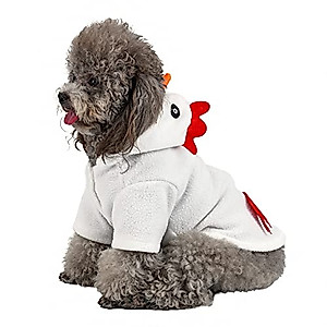 Yoption Dog Cat Chicken Costumes, Pet Halloween Christmas Thanksgiving Cosplay Dress Hoodie Funny Outfits Clothes for Puppy Dogs (XL)
