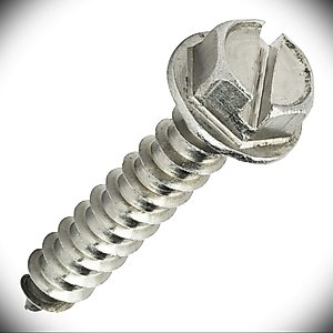 #14 x 2" Size Hex Head Sheet Metal Screws Metric Hardware Fastener Kit Self Tapping Stainless Steel Set of 25