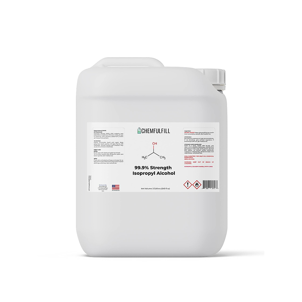 Chemfulfill Isopropyl Alcohol 99% - Highly Concentrated Isopropyl Alcohol 99.9% (Pint (16 fl oz))