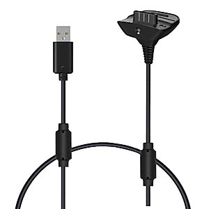 Charging Cable for Xbox 360 Wireless Game Controllers Remote Charger Cord Black