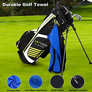 Arttodo Golf Accessories, Golf Club Cleaning Kit(13 in 1) - Golf Towel, Golf Club Cleaner, Golf Tees, Divot Repair Tool with Golf Ball Marker, Golf Pouch, Perfect Golf Gifts for Men