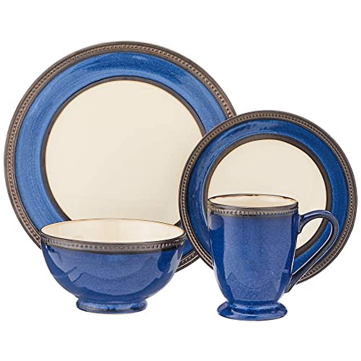 Pfaltzgraff Everyday Catalina Cobalt 16-Piece Dinnerware Set, Service for 4