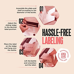 Label Ledge - Made in USA - Precise Label Applicator Bottle & Jar-Labeling Must-Have, Manual Labeling Machine for Bottle Labels Made by Label Makers, for Vessels for Wine/Beer, Labeling Wizard Tool