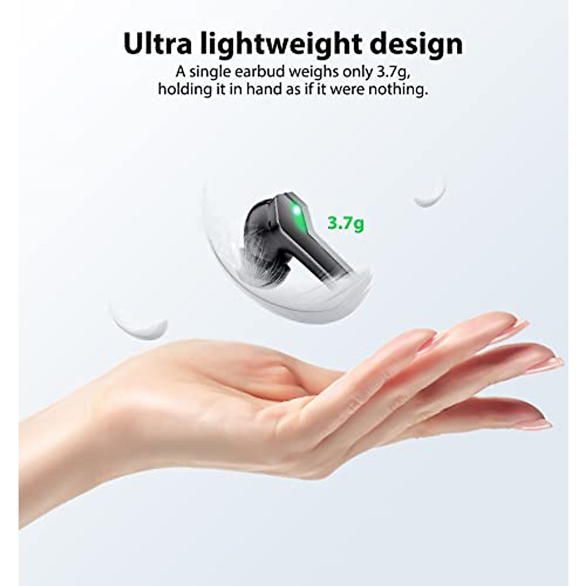 Bluetooth 5.3 Wireless Earbuds in-Ear Headphone for iPhone 14 Pro Max 13 Samsung Z Fold 4 Flip 3, Noise Cancelling Mic Bass Sound Sport Headset for iPad 10 Galaxy S23 S22 S21 Pixel 7 Pro 6 Oneplus 11
