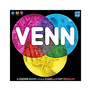 Venn Board Game | Family Game for 2+ Players | Cooperative & Competitive Gameplay Variations | Creative Word Association Game Featuring Unique Gameplay & Custom Artwork | Ages 10+