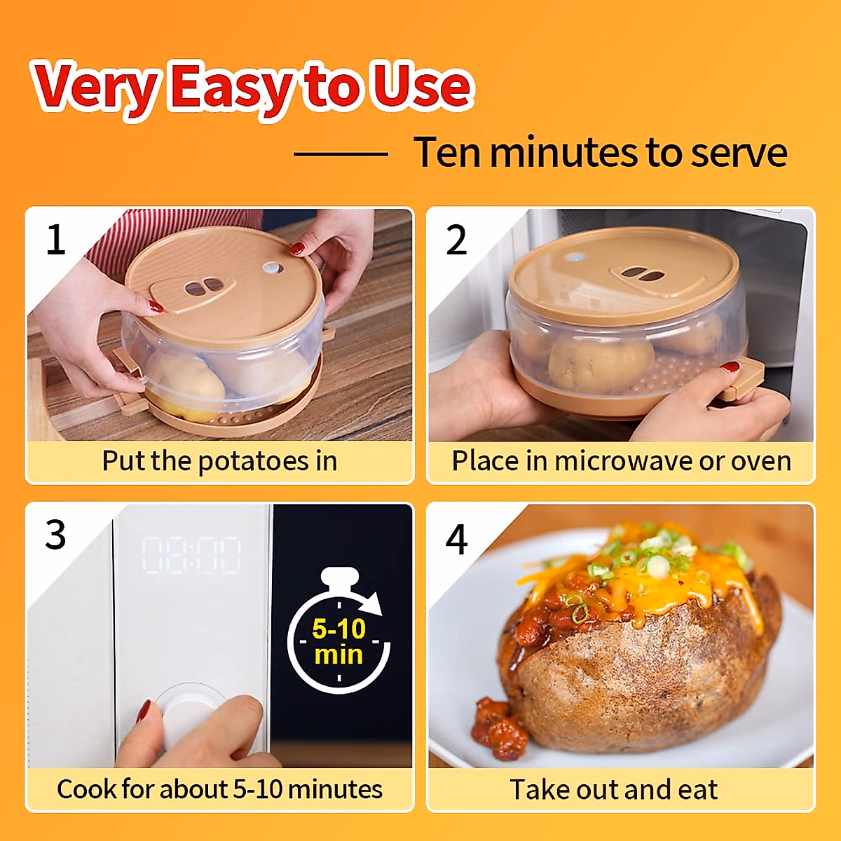 MUXIUNT Microwave Baked Potato Cooker As Seen On Tv Cooks In Minutes Tender & Fluffy,baking Potato Cooker For Microwave Oven,Twice Baked Potatoes Steamer,Microwave Baked Potato Bag Upgrade BPA-free