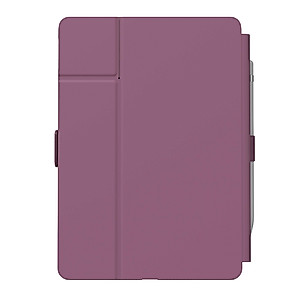 Speck Balance Folio Case for iPad 10.2 Inch (2019-2021) - Drop & Camera Protection, Slim Multi Range Stand, Apple Pencil Holder - Plumberry Purple/Crushed Purple/Crepe Pink