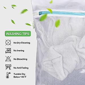 OTraki Large Mesh Washing Bag 43 x 35 in XL Laundry Bag Jumbo Washer Machine Net Protector for Travel Camp College Student Dorm Delicates Coat Dress Bedding Blanket Sheet Robe Cleaning Organizer Blue