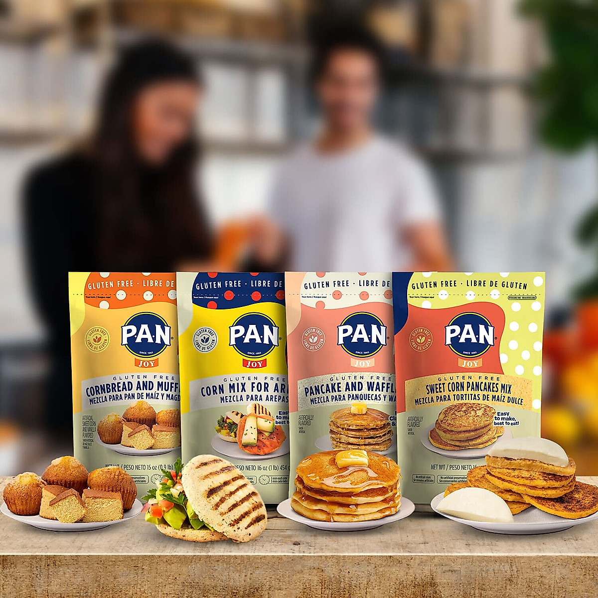 P.A.N Sweet Corn Pancakes Mix – Gluten Free Easy to Prepare 1 lb (Pack of 1)