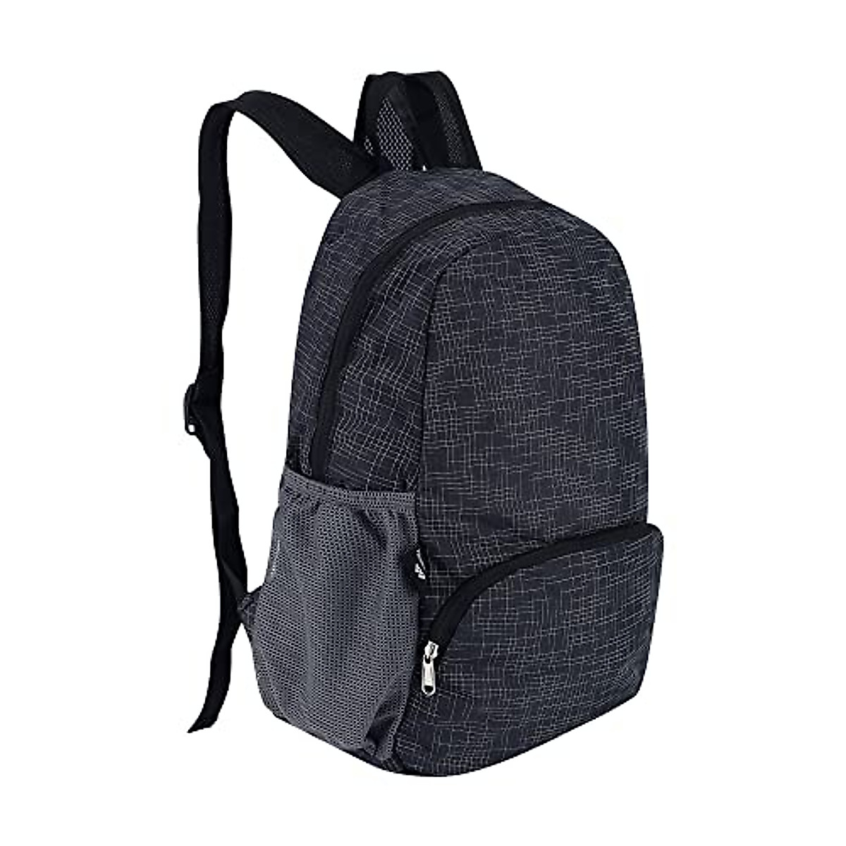 BROGEND Casual Small Backpack Folderable Daypack 15L for Hiking and Traveling (15L-Foldable, Black-F)