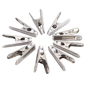 Clothes Clip, 20pcs Stainless Steel Laundry Clips with Heavy Duty Clamp Metal Clothes Pegs for Hanging Laundry Home Kitchen Outdoor Travel Office