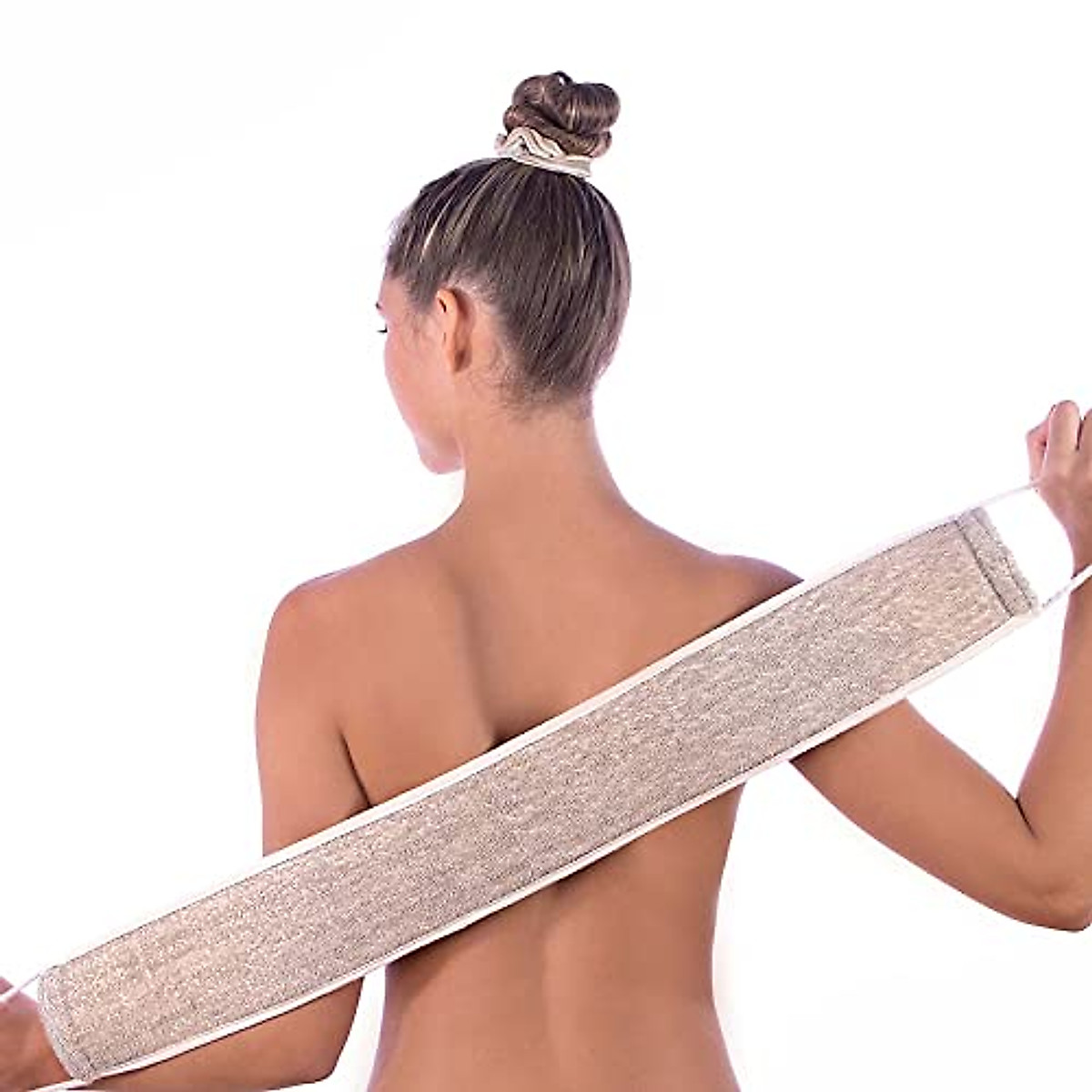 Back Scrubber for Shower for Men & Women - Loofah Exfoliating Body Scrubber Back Washer for Shower, Back Shower Scrubber for Body, Flat Body Scrubbers for Use in Shower Back Scrubber, Back Loofah