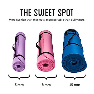 Brybelly 8mm Thick Professional Yoga Mat with Non Stick Ridges - Choose Color!