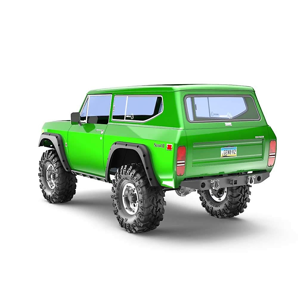 Redcat Racing Gen8 V2 International Scout II 1/10 Scale Rock Crawler Scale Truck, Green, GEN8-V2-GREEN