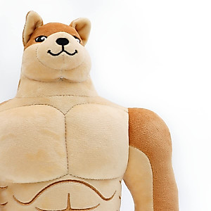 Youtooz Swole Doge Plushie, 12" Buff Doge Plush, Cute Plush Toys Meme Collection Based on Famous Internet Memes