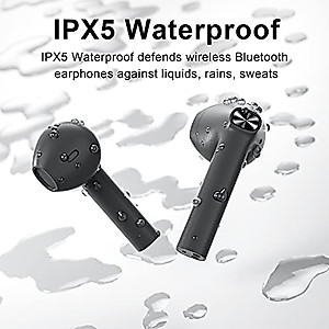 True Wireless Earbuds Bluetooth Earphones with Charging Case, Ipx5 Waterproof Ear Buds Wireless Bluetooth Earbuds Clear Call Built in Mic, 24 Hrs Compatible for iPhone Android Deep Bass Earbuds