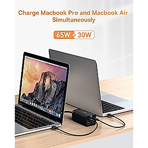 USB C Charger, Baseus 100W PD GaN3 Fast Wall Charger Block, 4-Ports [2USB-C + 2USB] Charging Station with 5ft AC Cable for Steam Deck,MacBook Pro/Air, USB-C Laptop, iPhone 13, Samsung Galaxy, etc