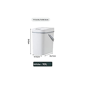 Electric Smart Trash Can,Kitchen Trash Can, Automatic Garbage Can,Waterproof Motion Sensor Small Bathroom Trash Can with Lid, Slim Plastic Narrow Bedroom Garbage Can, White