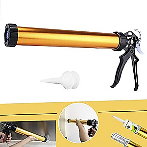 Sealant Sausage Caulking Gun Aluminium-600ml/20oz - 12:1 Thrust Ratio (Gold)