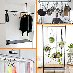 PENGBGOOL 4.3 inch Shower Door Hooks, 20 Pack Shower Glass Door Hooks, S Hooks for Hanging, Heavy Duty S Shaped Hooks for Wire Shelving, Garage, Garden, Bathing Suits, Robe, Towel, Squeegee