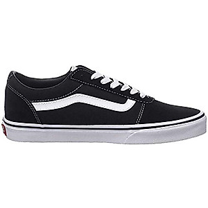 Vans Women's WM Ward Sneaker, Black ((Suede/Canvas) Black/White Iju), 8.5