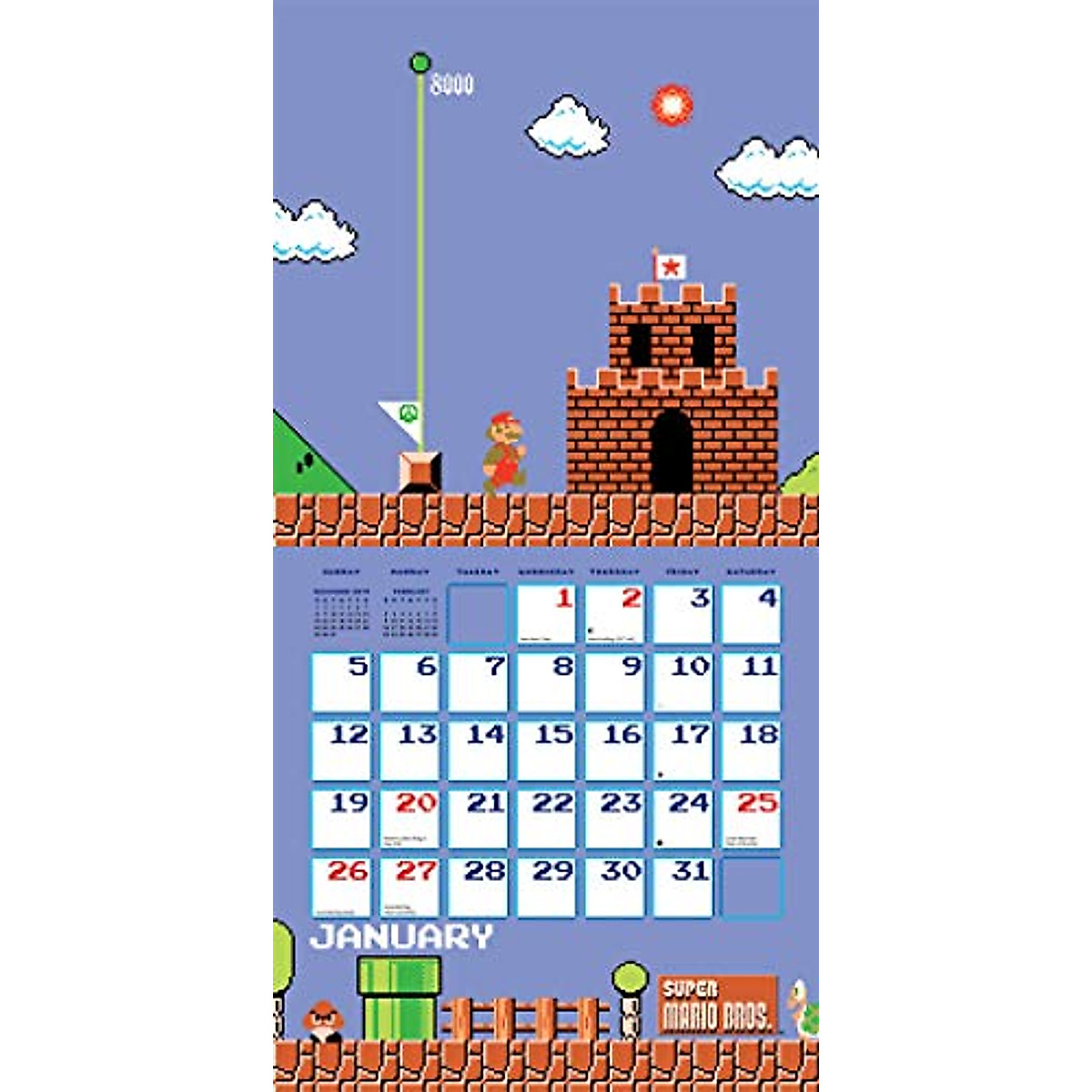 Super Mario 2020 Wall Calendar: History of a Hero