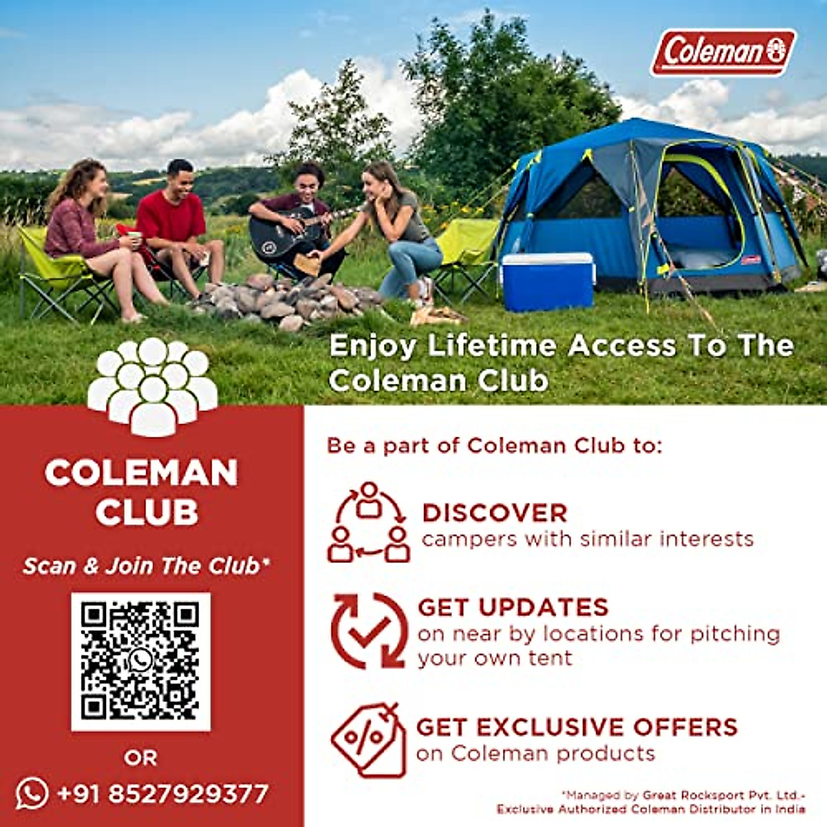 Coleman Gazebo Event Shelter XL 4.5 x 4.5 m for Festivals, Garden and Camping, Sturdy Steel Poles Construction, Large Event Tent with Sun Protection SPF 50+