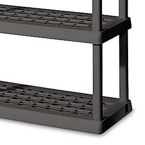 Sterilite Heavy-Duty 5-Shelf Ventilated Shelving Unit, Gray (2 Pack) | 0155V01