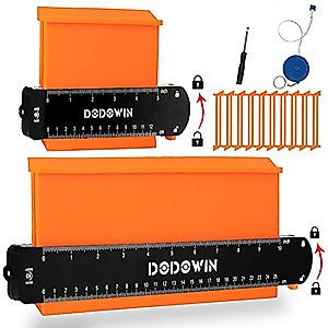 dodowin Contour Gauge Profile Tools, Gifts for Men Husband Dad Him, Outline Shape Duplicator Woodworking Tools for Flooring Tile Laying Carpet, Anniversary Birthday ldea, Home Gadget (10 Inch+5 Inch)