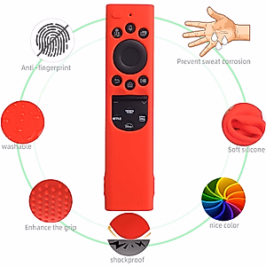 Silicone Case for Samsung BN59-01385 BN59-01386 TM2280E BN59-01391 Silicone Cover for Samsung Smart TV Solar Cell Remote Control 2022 Silicone Remote Control Sleeve（Glow green）