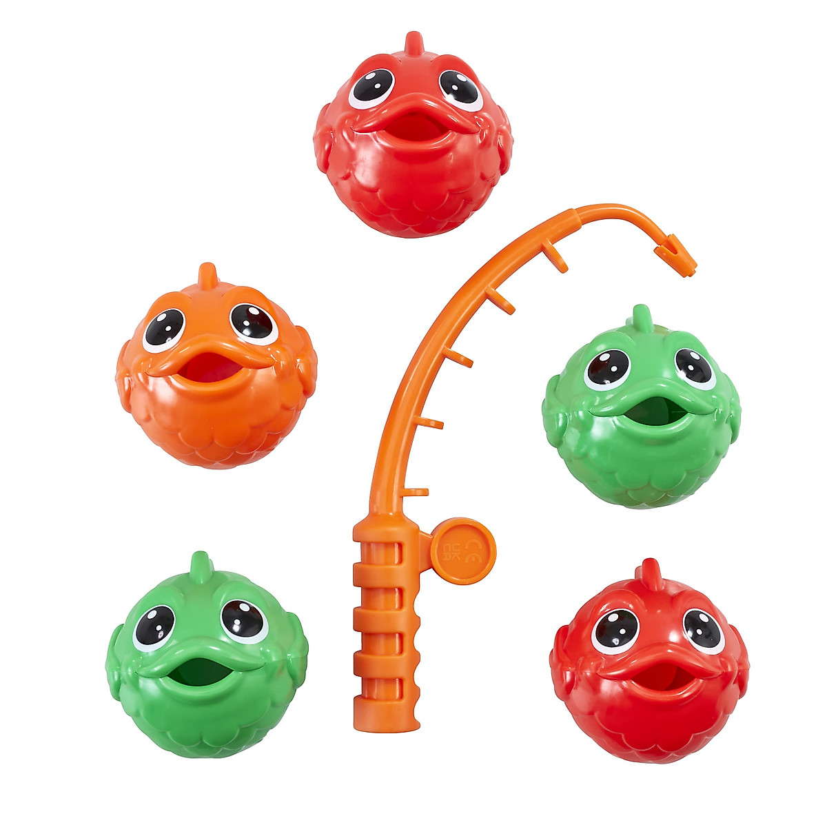 Wahu Let's Go Fishin' 6-Piece Kids Pool and Bath Toy Set for Ages 5+, Kids Fishing Water Toys Set with 1 Fishing Pole and 5 Colorful Fish