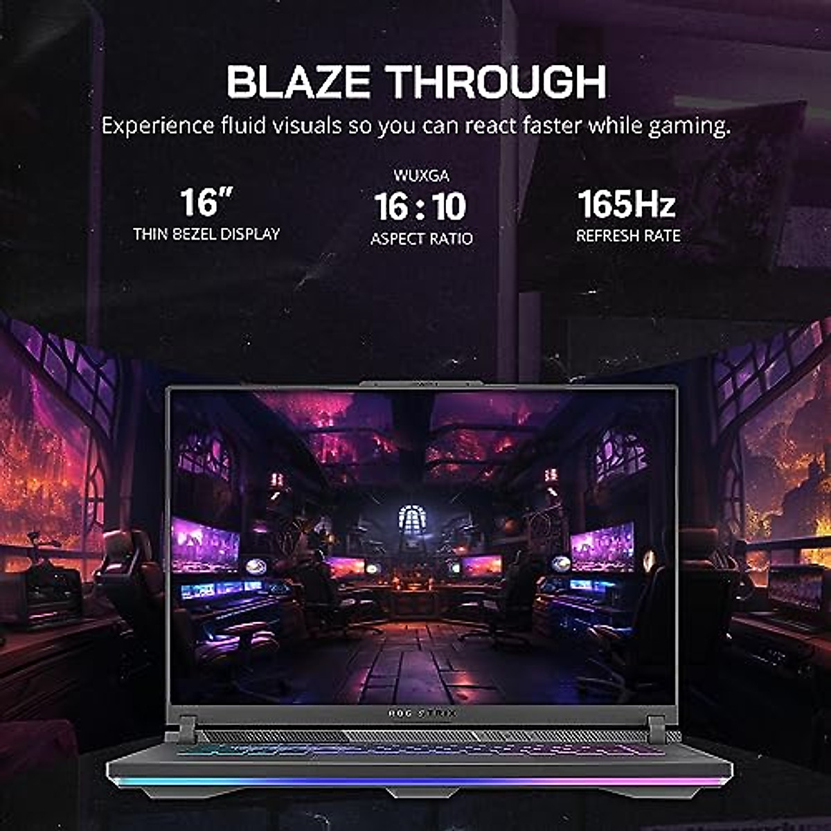 Asus ROG Strix G16 Gaming Laptop, 16'' WUXGA 165Hz Display, Intel Core i7 13650HX, 64GB DDR5, 4TB SSD, GeForce RTX 4060, RGB Backlit Keyboard, WiFi 6E, Win 11 Pro, Gray, DVD-RW USB Hub (Renewed)