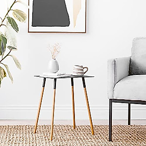 YAMAZAKI home Plain Rectangular Side Table Black,