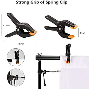 Backdrop Stand 6.5x10ft, ZBWW Photo Video Studio Adjustable Backdrop Stand for Parties, Wedding, Photography, Advertising Display with 12 pcs Balloons