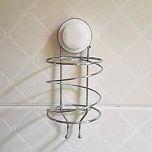 Natudeco Hair Dryer Holder Lift-Free stabilizer Spiral Suction Cups Clothes Rack Bathroom Storage Strong Load-Bearing Capacity for Curling Irons Shears Combs