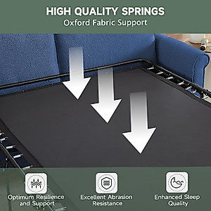 ONBRILL Pull Out Sofa Bed, 2-in-1 Twin Size Sleeper Sofa Couch with Pull Out Mattress, Fast Charging Port, Hide a Bed Couch for Small Spaces, Loveseat Couch Bed for Living Room, Bedroom, Blue