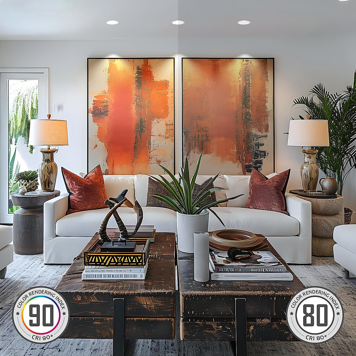 TORCHSTAR Basic Series 12-Pack 6 Inch Ultra-Thin LED Recessed Lighting with Junction Box, CRI90, Aluminum, 5000K Daylight, 5%-100% Dimmable Slim Recessed Downlight, 12W 1100LM, ETL and Energy Star