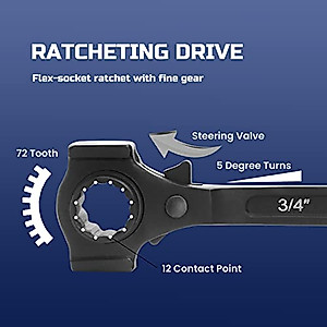 Lichamp 3pcs Spud Wrench Set, Include 12 inch Spud Wrench, 3/8" x 1/2" Dual Head Ratchet Spud Wrench and 3/4" x 7/8" Dual Socket Scaffold Wrench