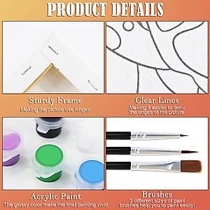 Nuberlic 2 Pack Pre Drawn Canvas for Painting Sip and Paint for Adult's Couple's Date Night Paint and Sip Kit for Outdoor Party Favor Supplies,Valentine's Day Gift(8x10)