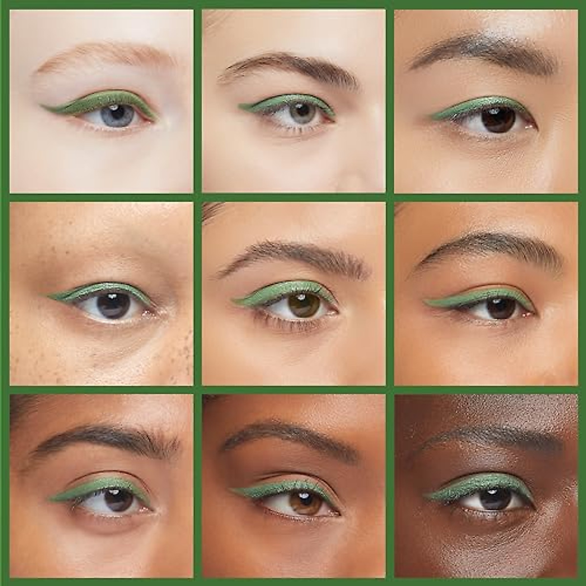 Palladio Wooden Eyeliner Pencil, Thin Pencil Shape, Easy Application, Firm yet Smooth Formula, Perfectly Outlined Eyes, Contour and Line, Long Lasting, Rich Pigment, Lime Green