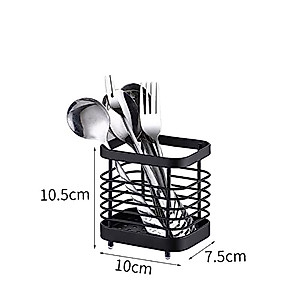 ANHORTS Sink Caddy, Sink Sponge Holder, Kitchen Sink Organisers, Cutlery Drainer for Kitchen Utensil, Stainless Steel Sink Caddy, Rust Proof Sponge Caddy (black)